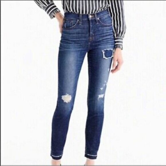 J. Crew | Jeans | J Crew Lookout High Rise Skinny Retro 8s Distressed ...
